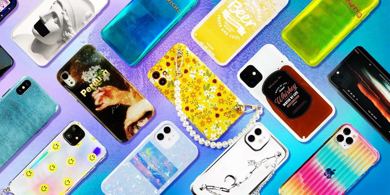 Clean mobile phone cases made of different materials
